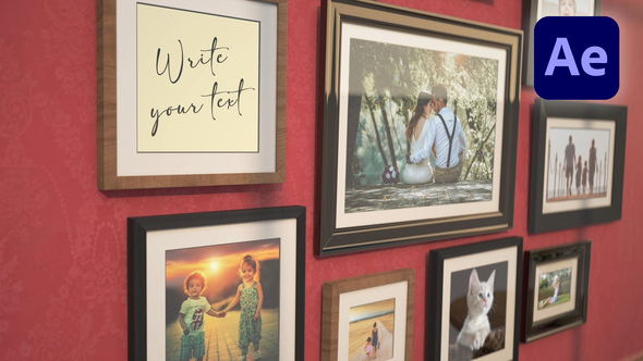 3D Photo Wall Memories Slideshow - After Effects Project, After Effects ...