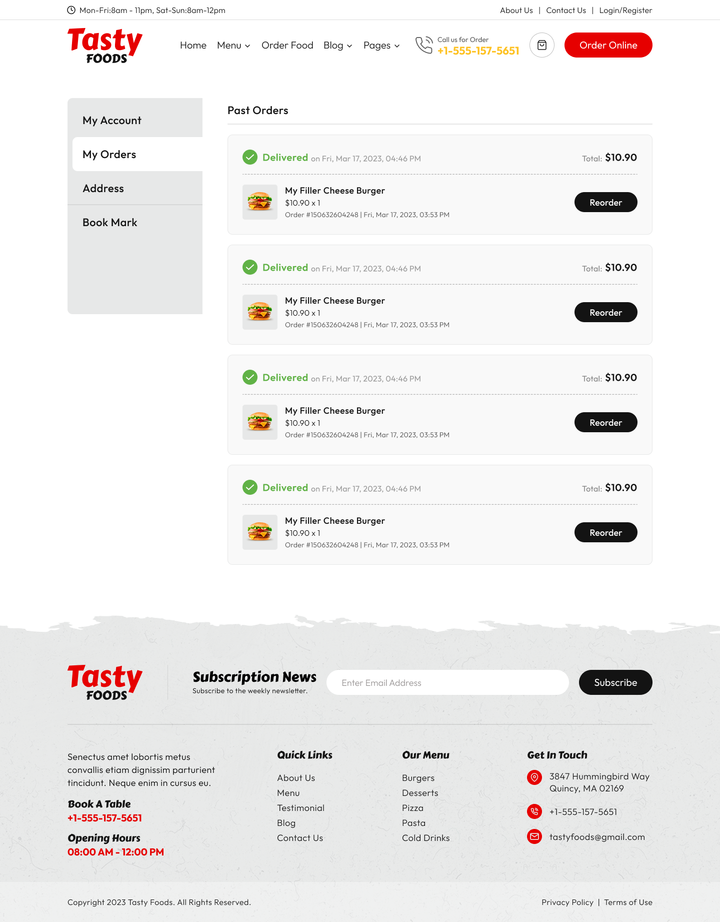 Tasty Foods - Fast Food Restaurant Figma Web Template by glorywebs