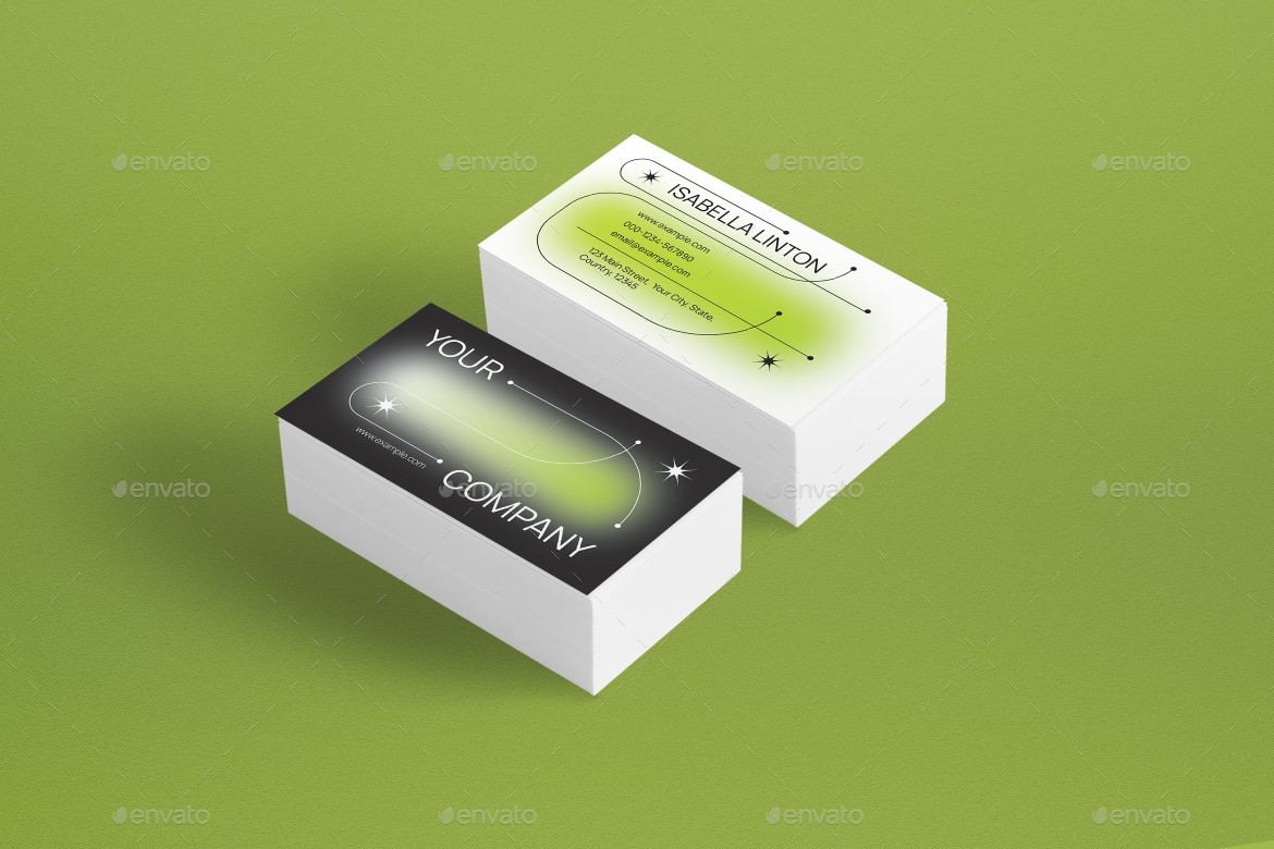 Green Gradient Business Card, Print Templates | GraphicRiver