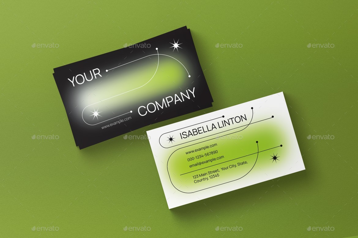 Green Gradient Business Card, Print Templates | GraphicRiver