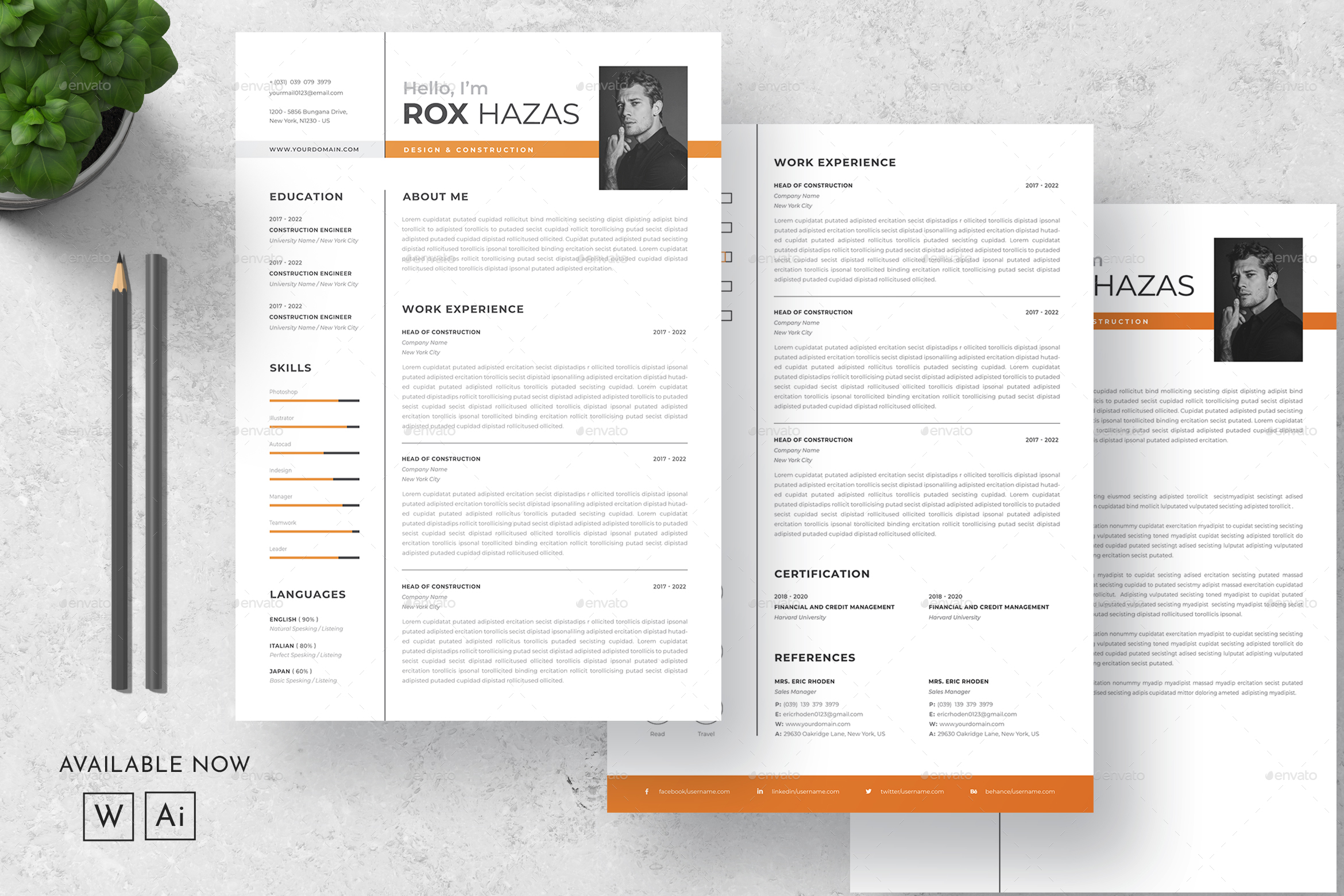 CV Resume Template, Print Templates | GraphicRiver