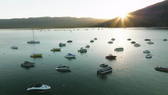 Lake Tahoe, daytime landscape, big rocks along lake coast, Stock Footage