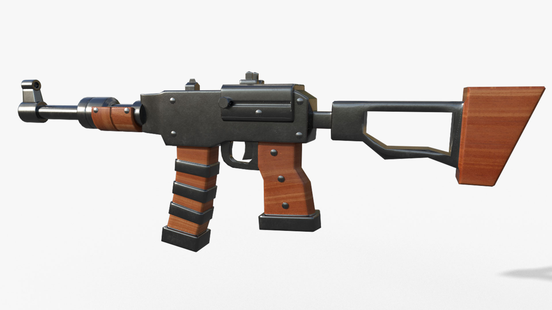 Stylized AK47 Gun Model by Animatics_Store | 3DOcean
