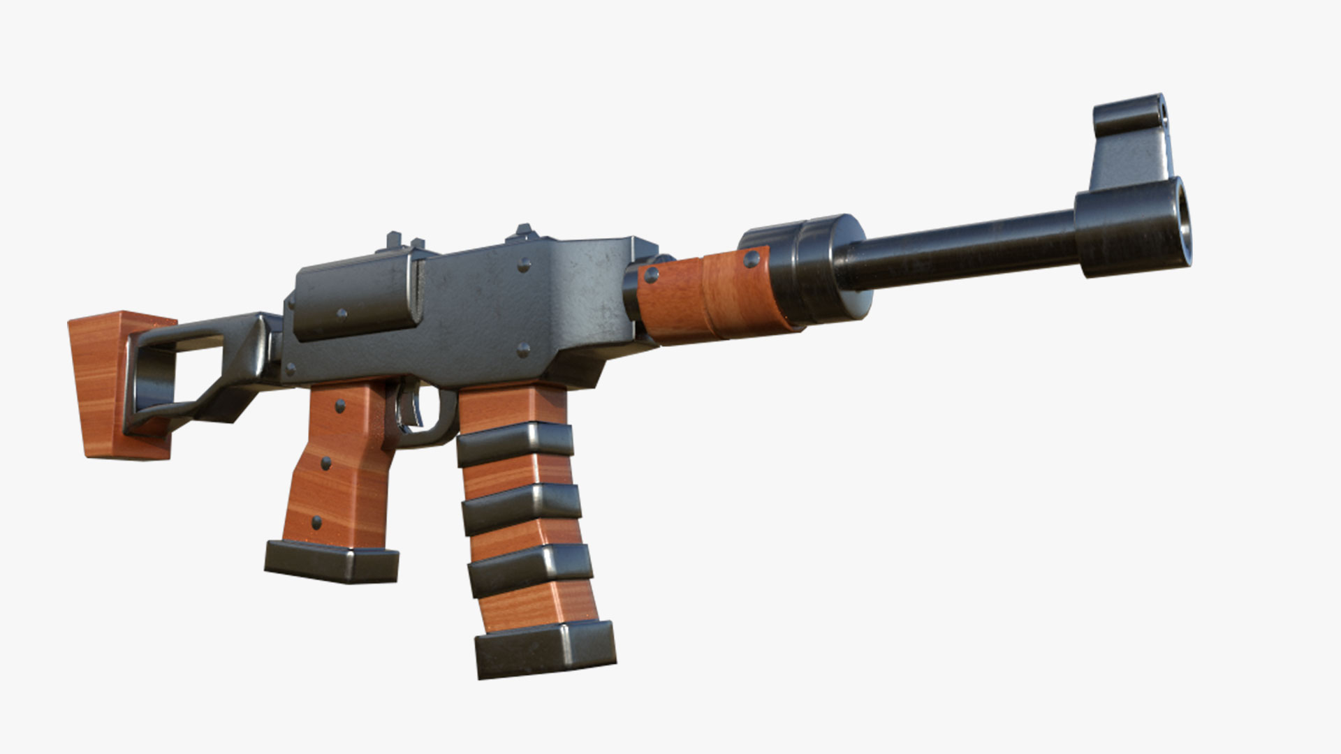 Stylized AK47 Gun Model by Animatics_Store | 3DOcean