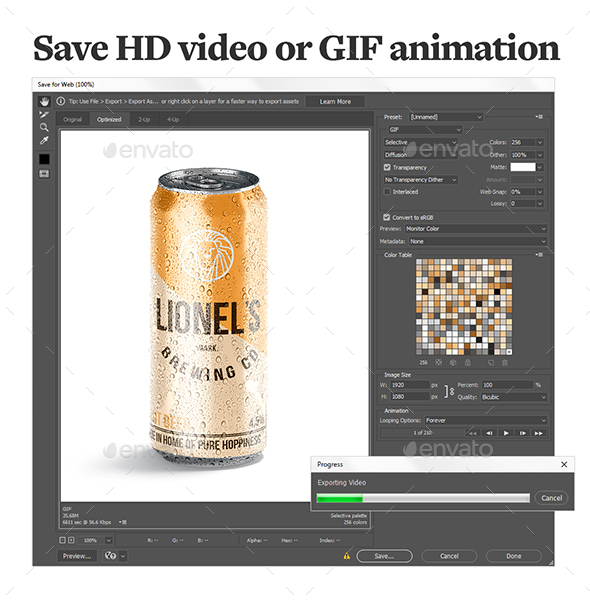 360" Can Mockups with Water Drops, Graphics | GraphicRiver