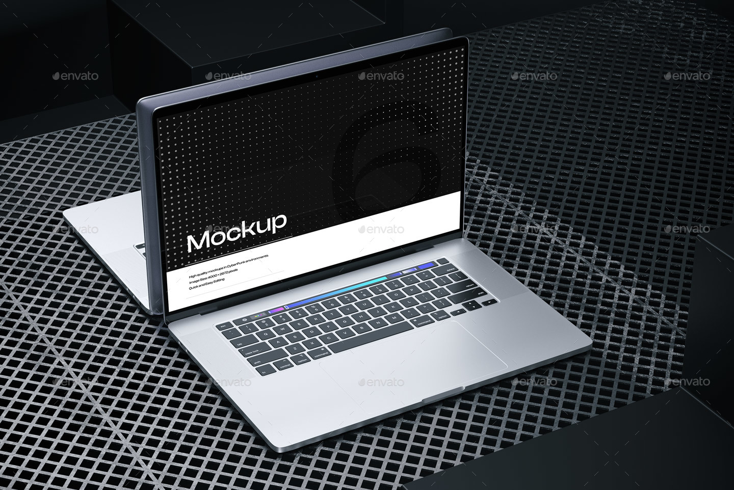 Laptop Mockup Dark Scenes, Graphics | GraphicRiver