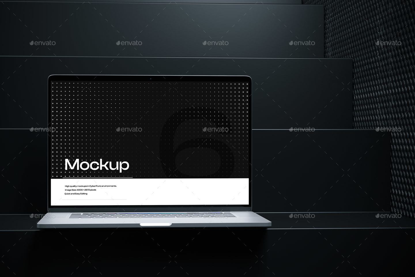 Laptop Mockup Dark Scenes, Graphics | GraphicRiver