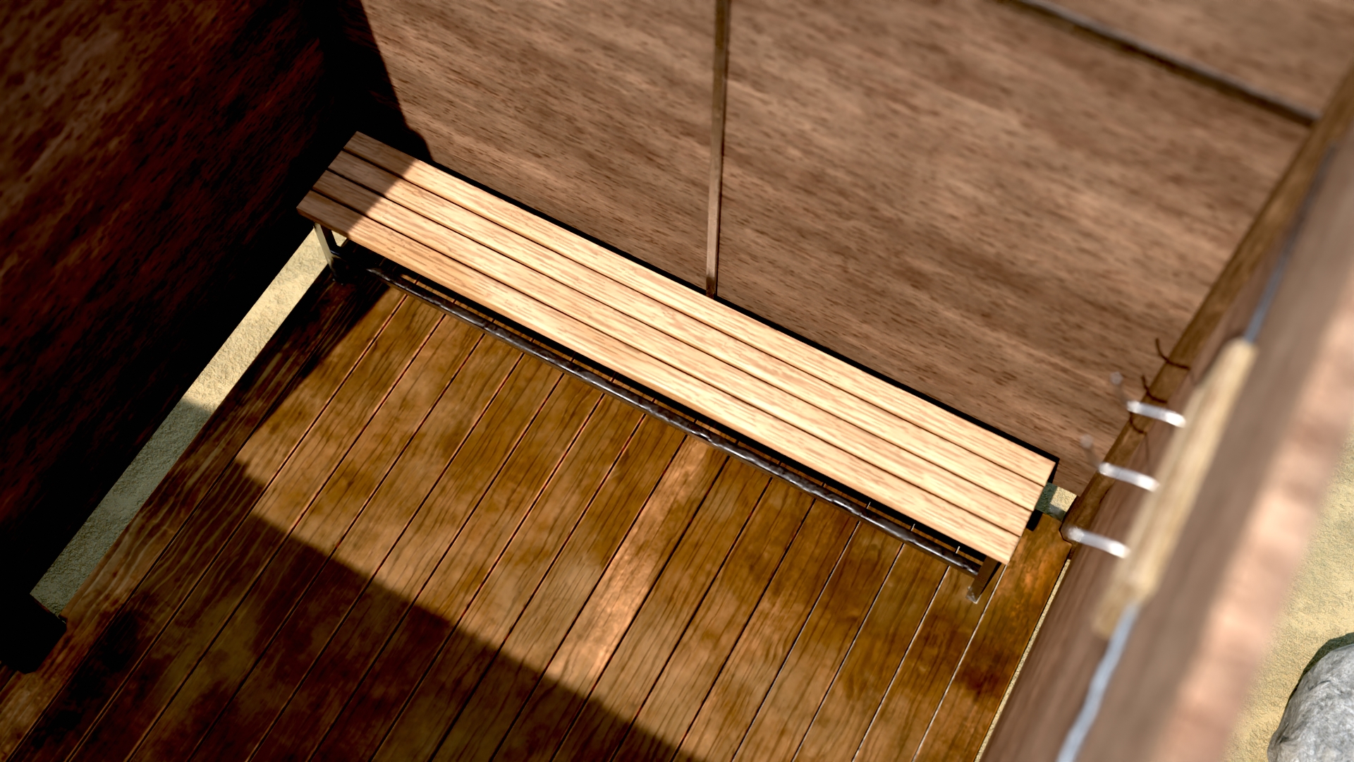 Dressing booth Changing room Beach cabin tent Low-poly by Atlant3D