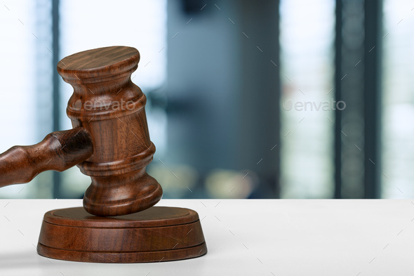 Judge's gavel on light background, front view. Law concept Stock Photo ...