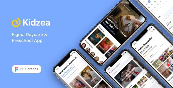 Kidzea - Figma Daycare & Preschool App by arthgoods | ThemeForest