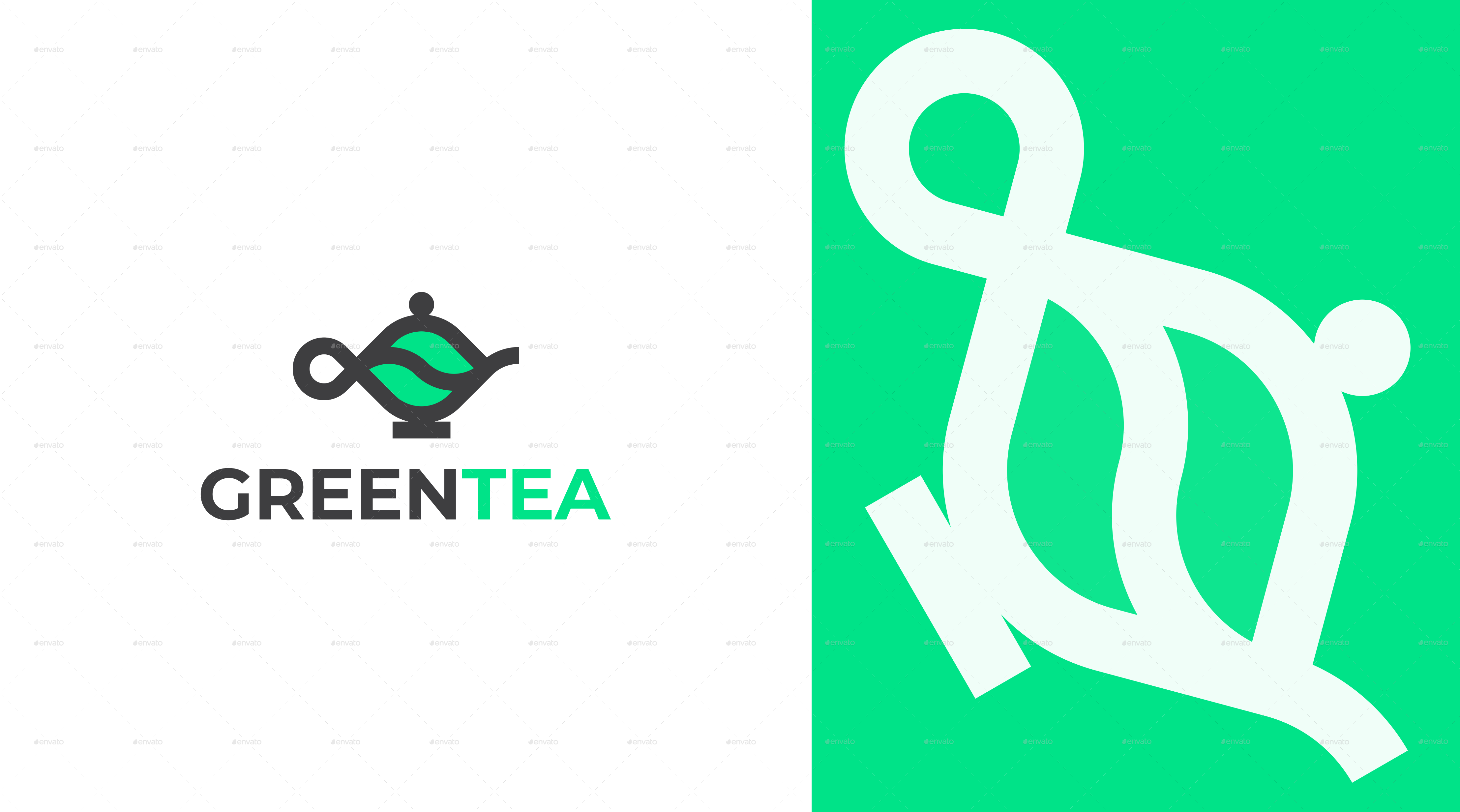 creative green tea logo, Logo Templates | GraphicRiver