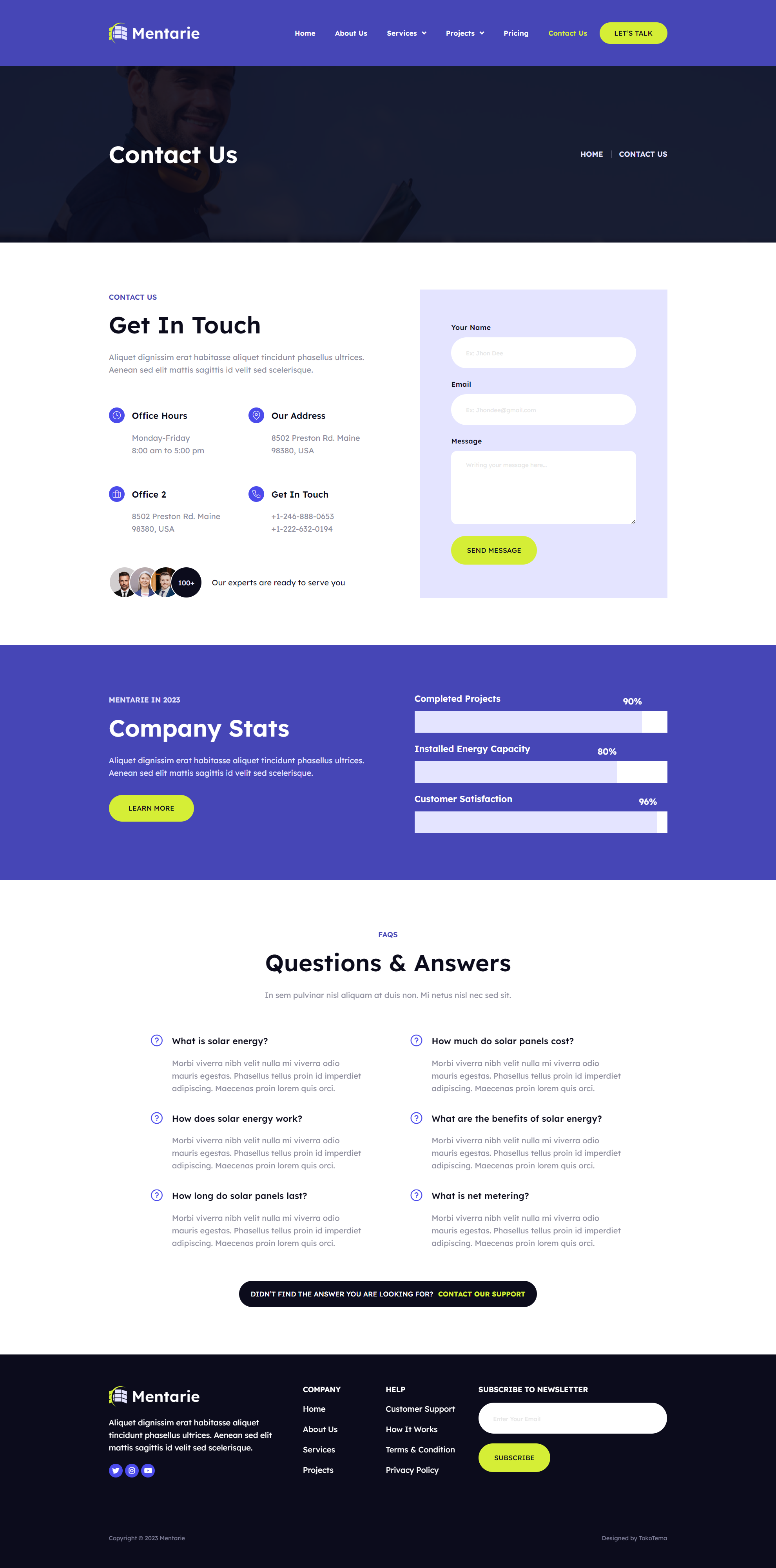 Mentarie - Solar Panel & Sustainable Figma Template by Tokotema ...