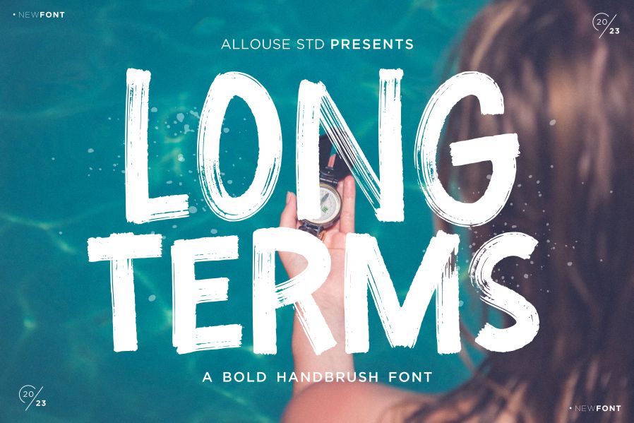 Longterms A Handbrushed Display Font by AllouseStudio | GraphicRiver