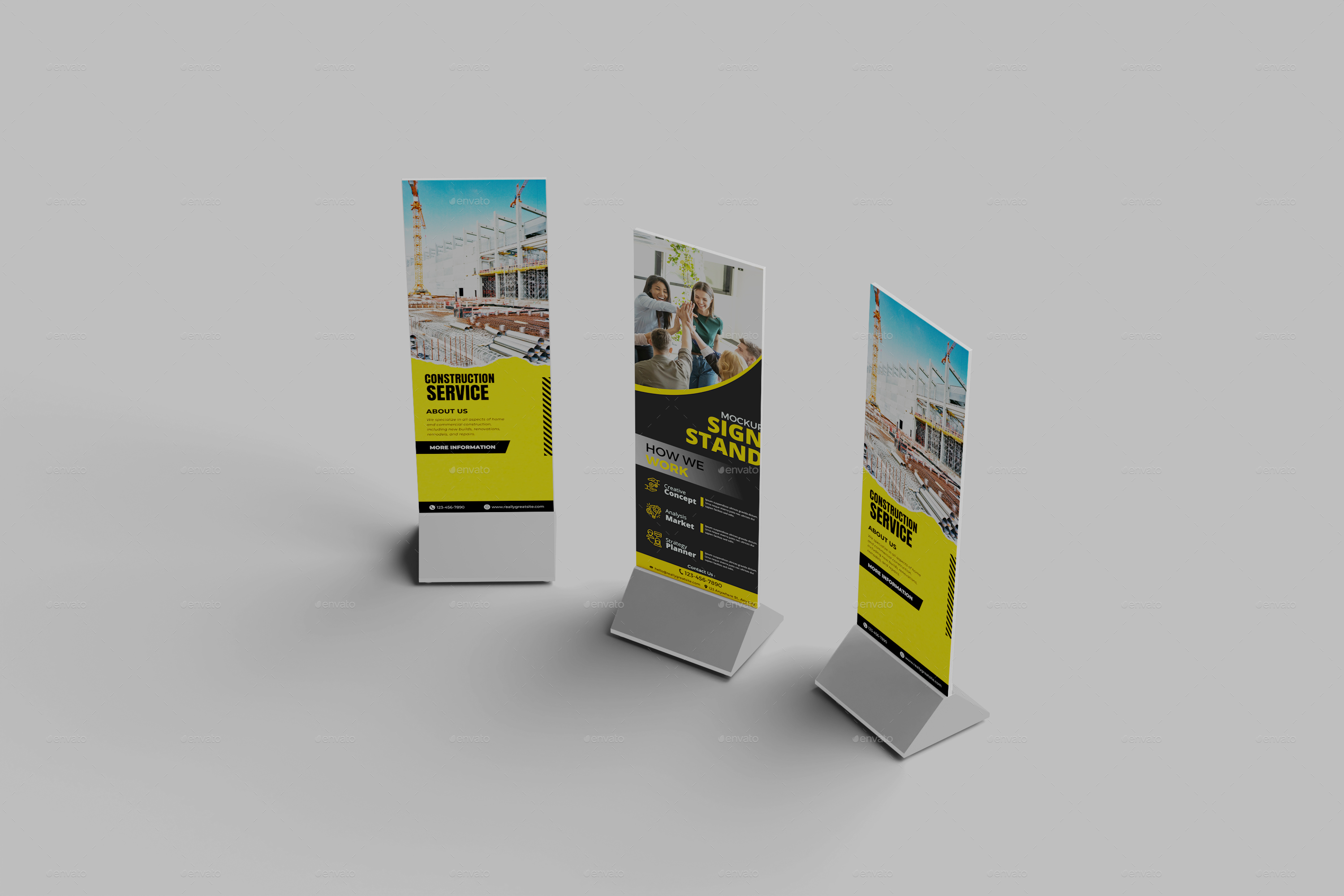 Sign Stand Mockup, Graphics | GraphicRiver