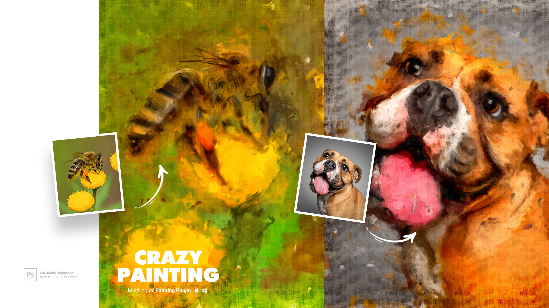 Crazy Painting - UXP Photoshop Plugin, Add-ons | GraphicRiver