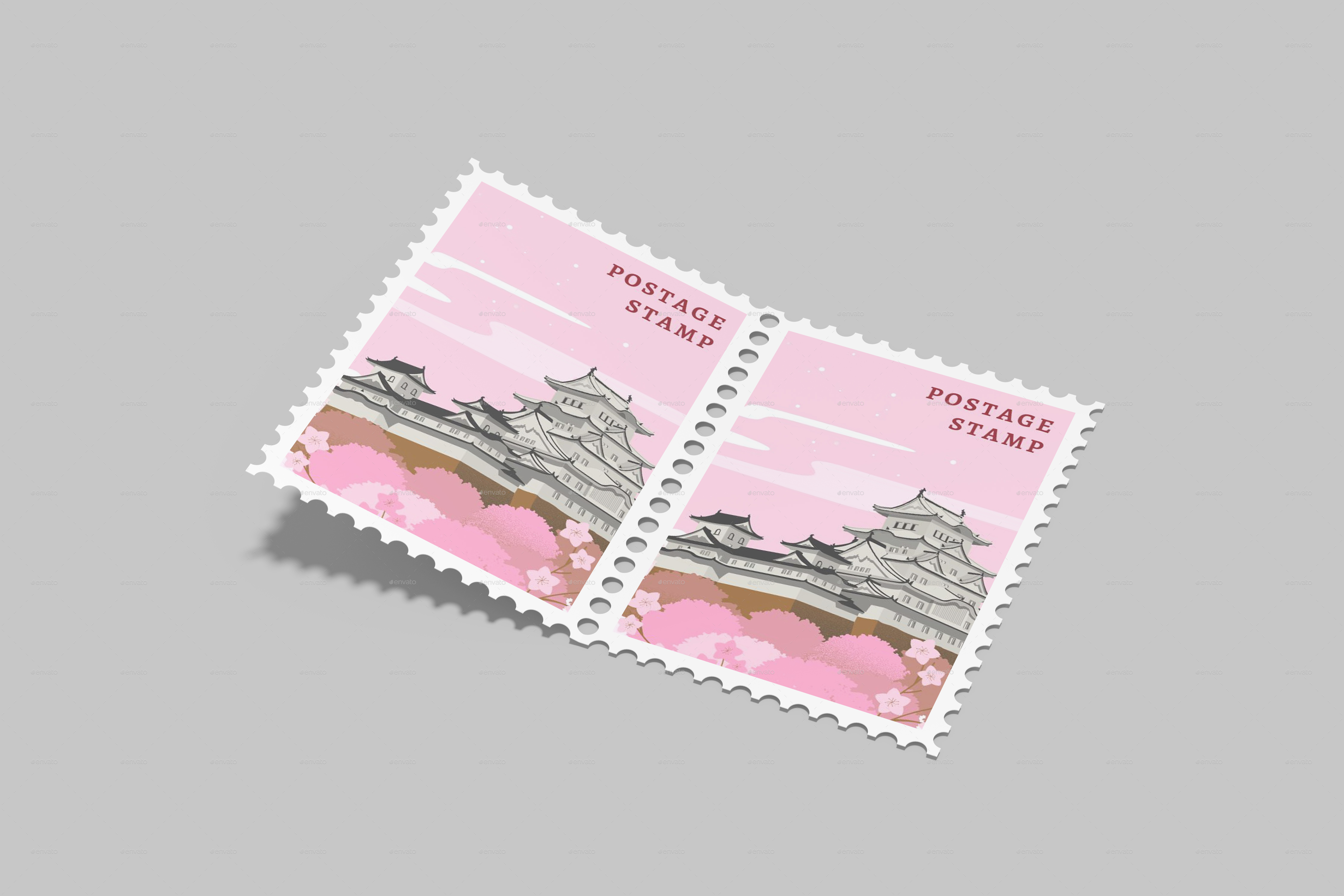 Postage Stamp Mockup, Graphics | GraphicRiver