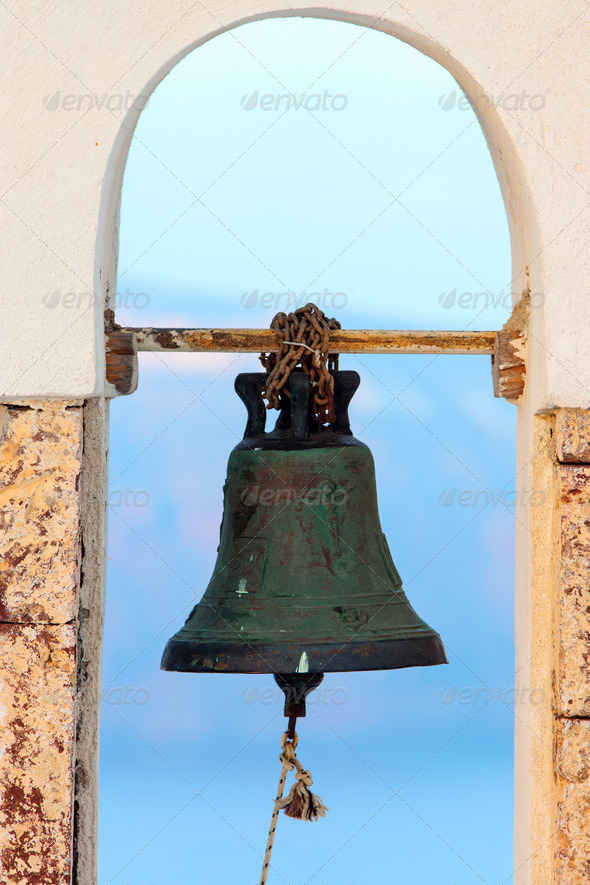 Bell of a greek church Stock Photo by elxeneize | PhotoDune