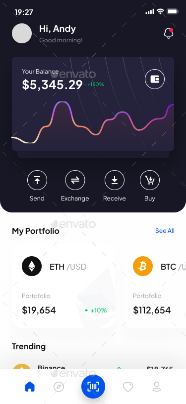 Cryptok | Figma Template - Crypto Wallet UI KIts App, Web Elements