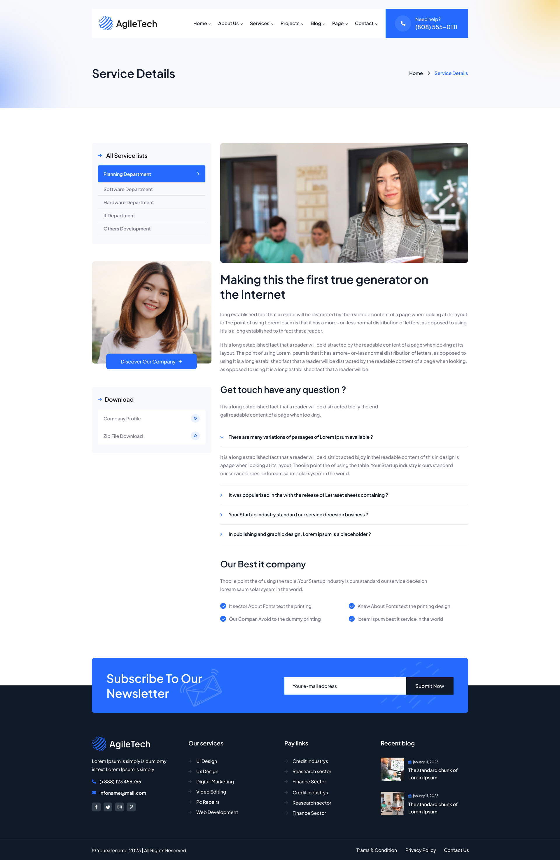 IT Solutions & Technology Multi-Purpose Elementor WordPress Theme - Agiletech by wowtheme7