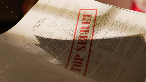 Secret documents searched by the US military Stock Photo by PolonioVideo