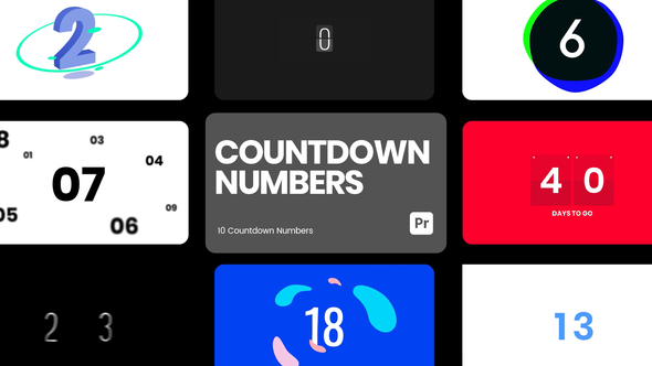 Countdown Numbers for Premiere Pro, Premiere Pro Templates | VideoHive