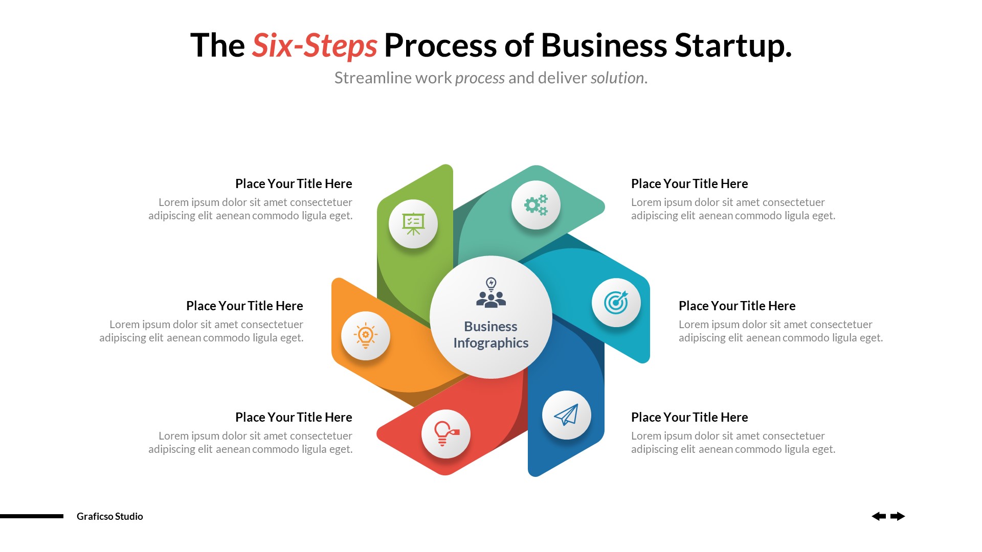 Business Cycle Infographics PowerPoint Template, Presentation Templates