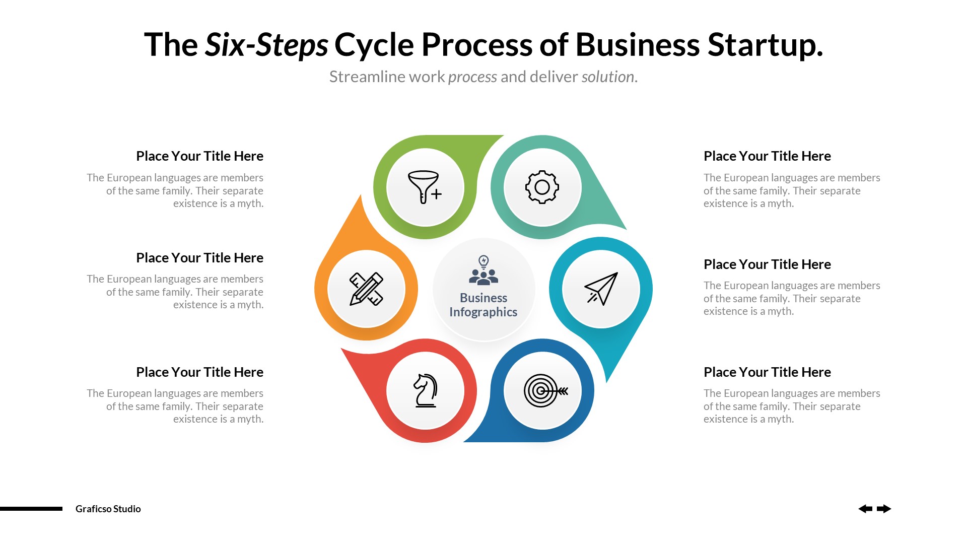 Business Cycle Infographics PowerPoint Template, Presentation Templates