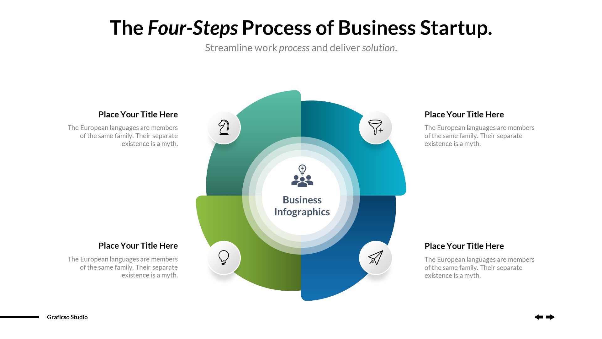 Business Cycle Infographics PowerPoint Template, Presentation Templates
