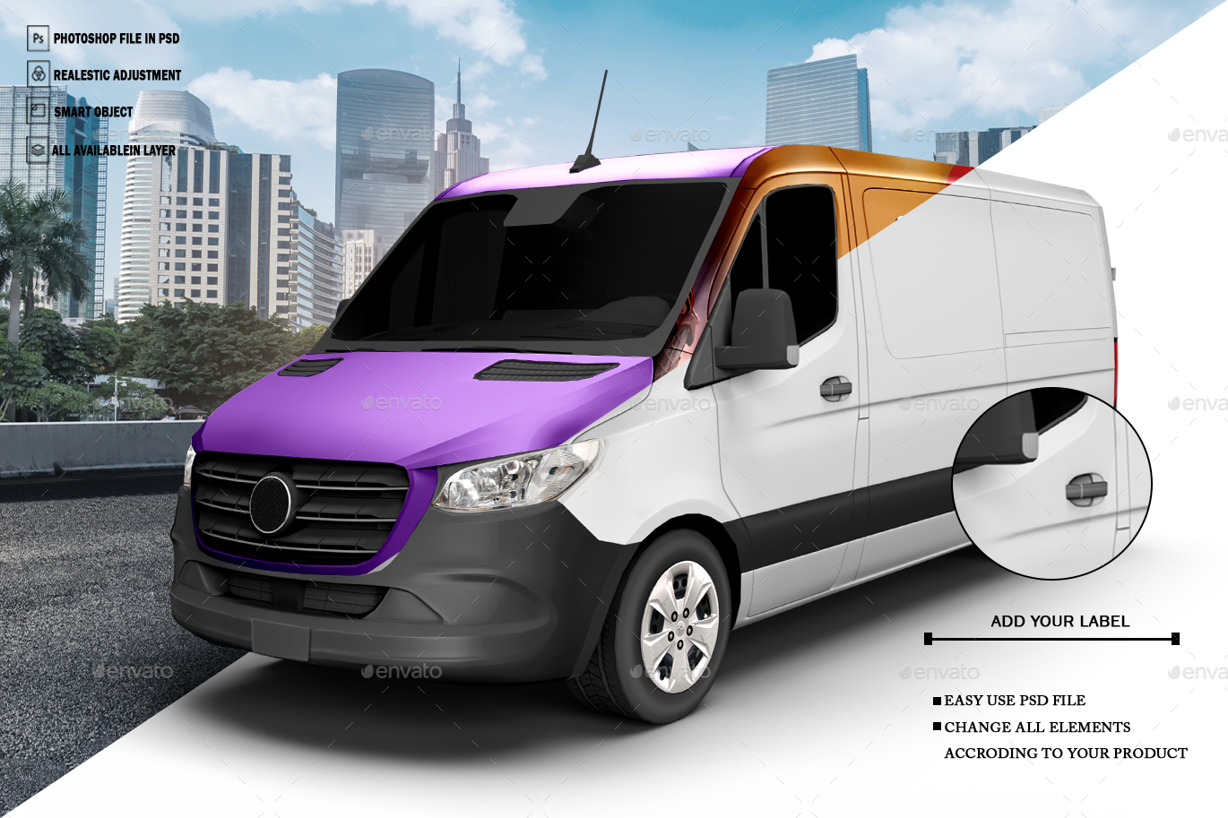 Mercedes Sprinter Van Mockup | Cargo & Crew, Graphics | GraphicRiver