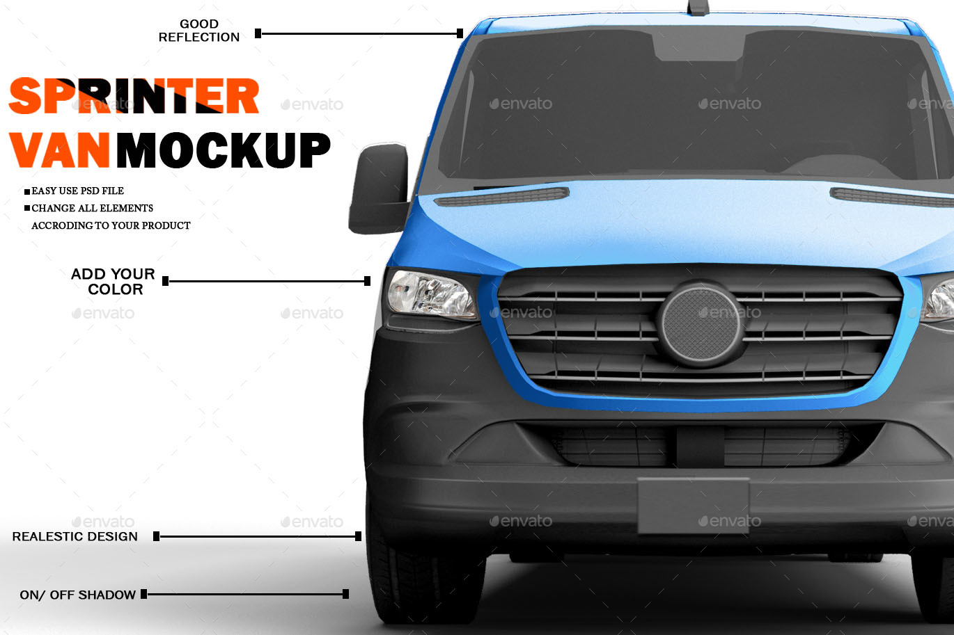 Mercedes Sprinter Van Mockup | Cargo & Crew, Graphics | GraphicRiver