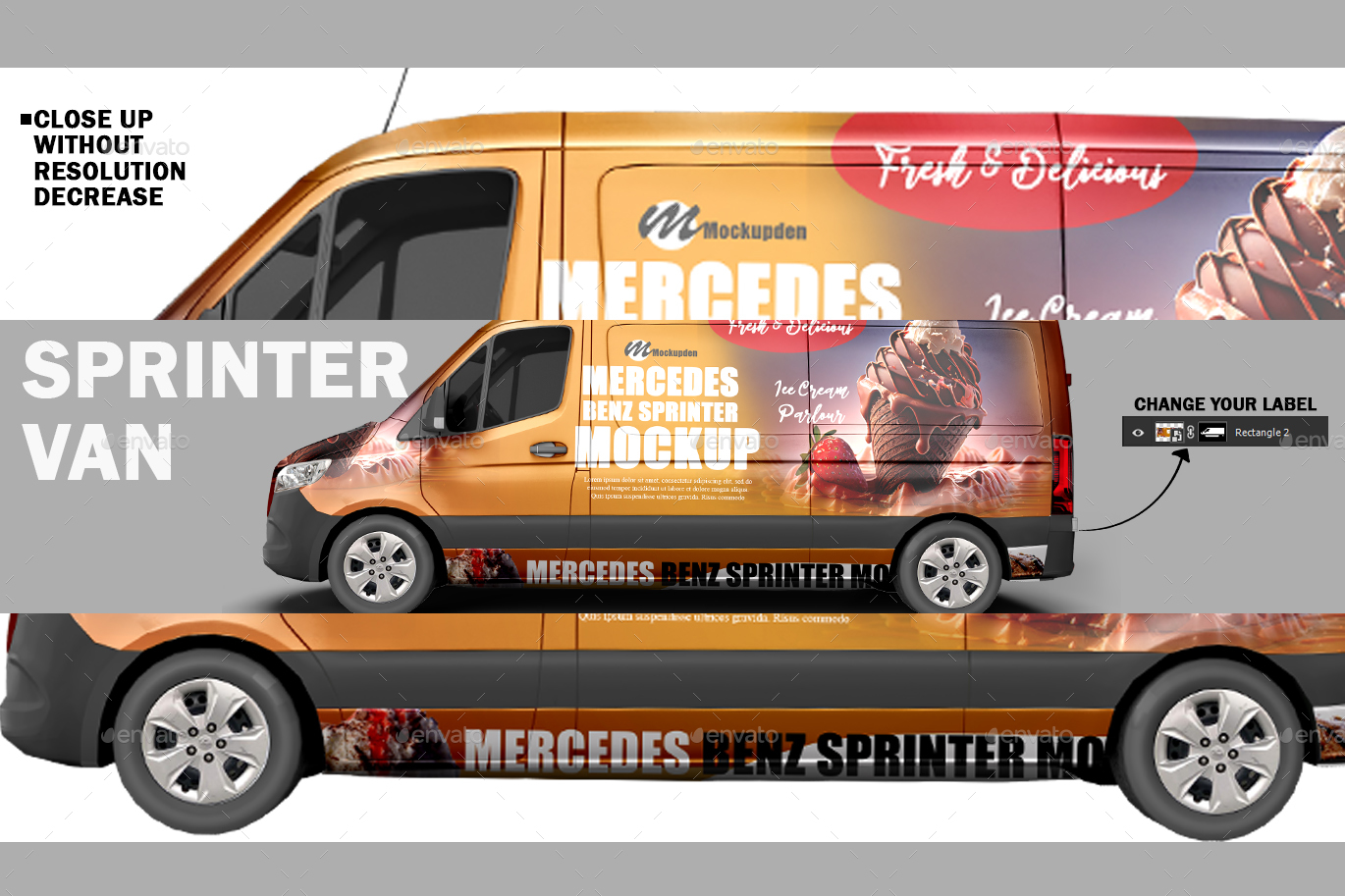 Mercedes Sprinter Van Mockup | Cargo & Crew, Graphics | GraphicRiver