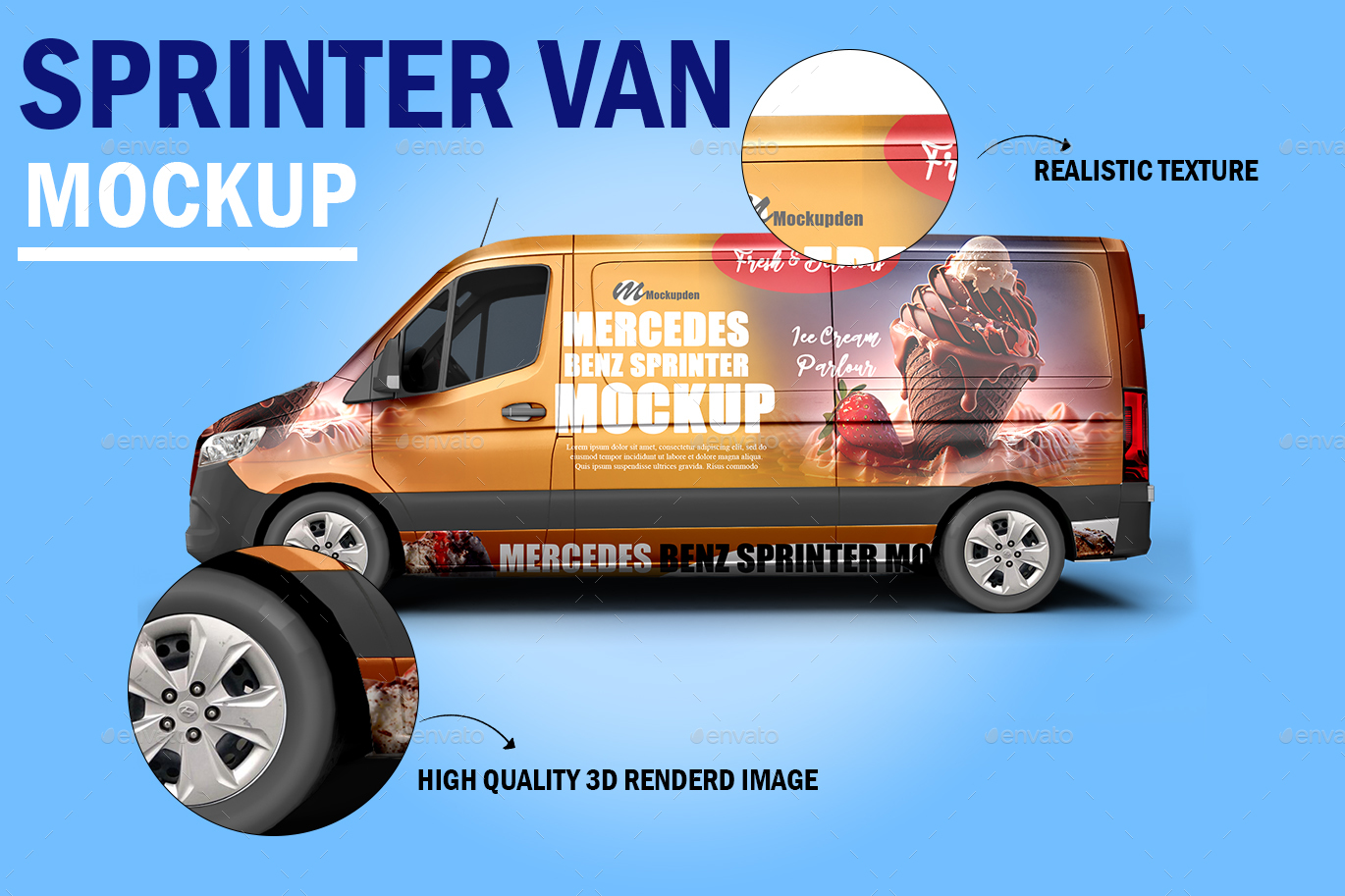 Mercedes Sprinter Van Mockup | Cargo & Crew, Graphics | GraphicRiver