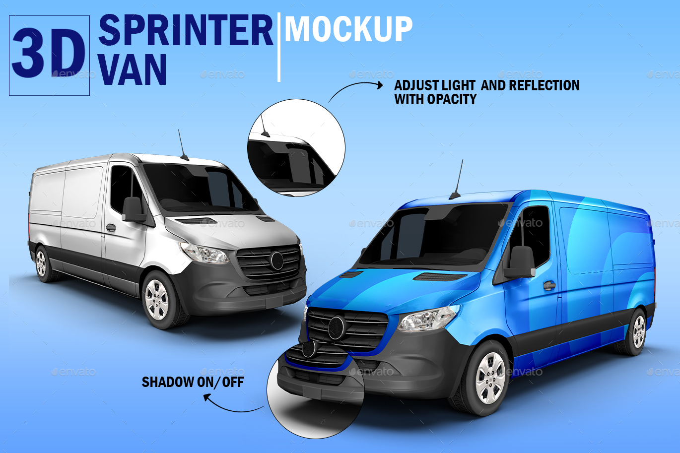 Mercedes Sprinter Van Mockup | Cargo & Crew, Graphics | GraphicRiver