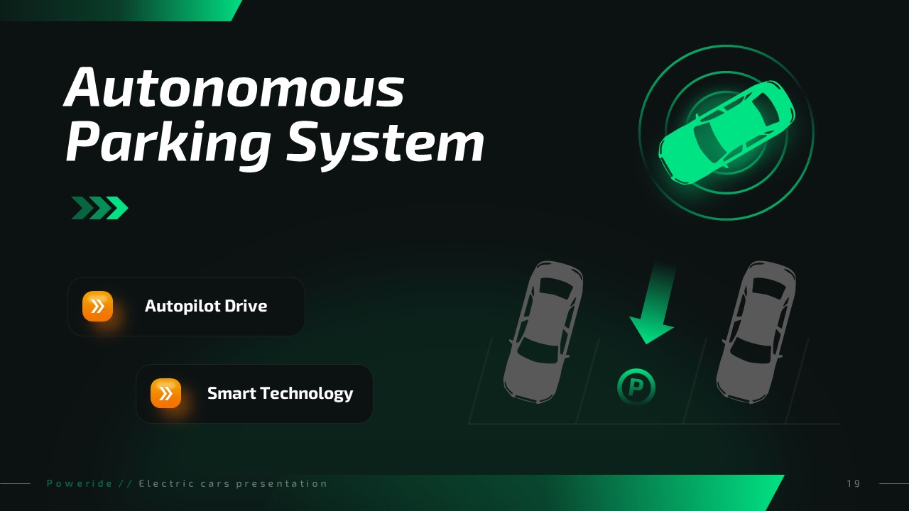 Poweride Electric Cars Creative PowerPoint Template, Presentation Templates
