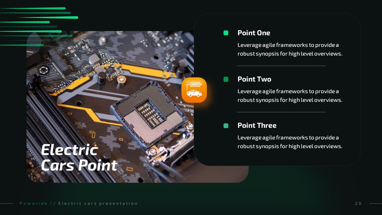 Poweride Electric Cars Creative PowerPoint Template, Presentation Templates