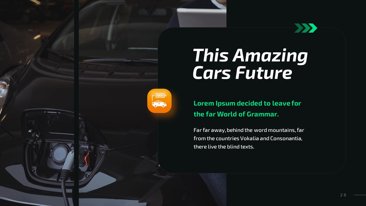 Poweride Electric Cars Creative PowerPoint Template, Presentation Templates