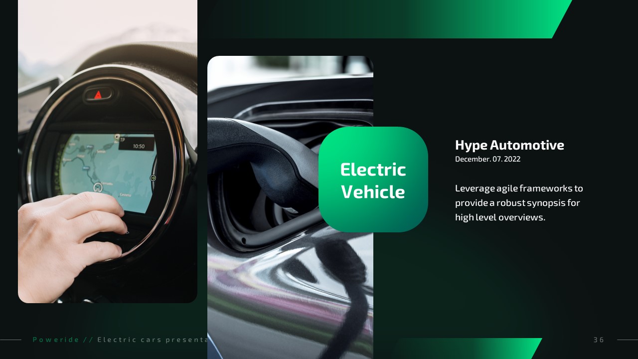 Poweride Electric Cars Creative PowerPoint Template, Presentation Templates