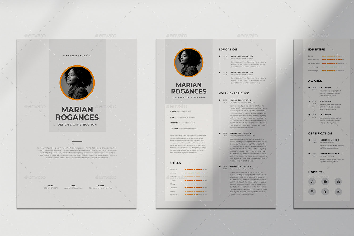 Resume Word Template, Print Templates | GraphicRiver