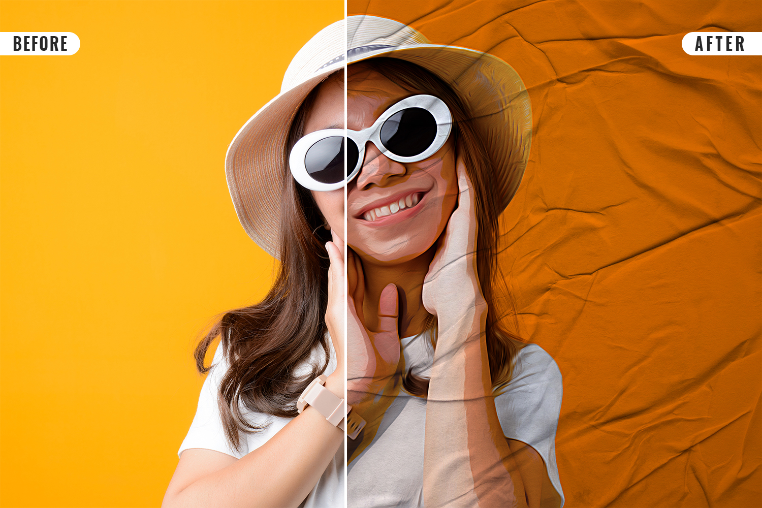 Glued Wrinkled Poster Effect, Add-ons | GraphicRiver