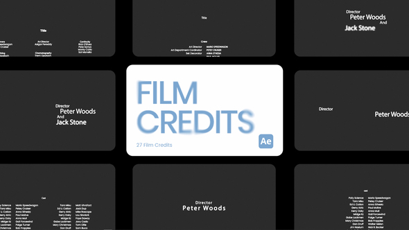 Film Credits For After Effects, After Effects Project Files | VideoHive