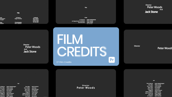 Film Credits For Premiere Pro, Premiere Pro Templates | VideoHive