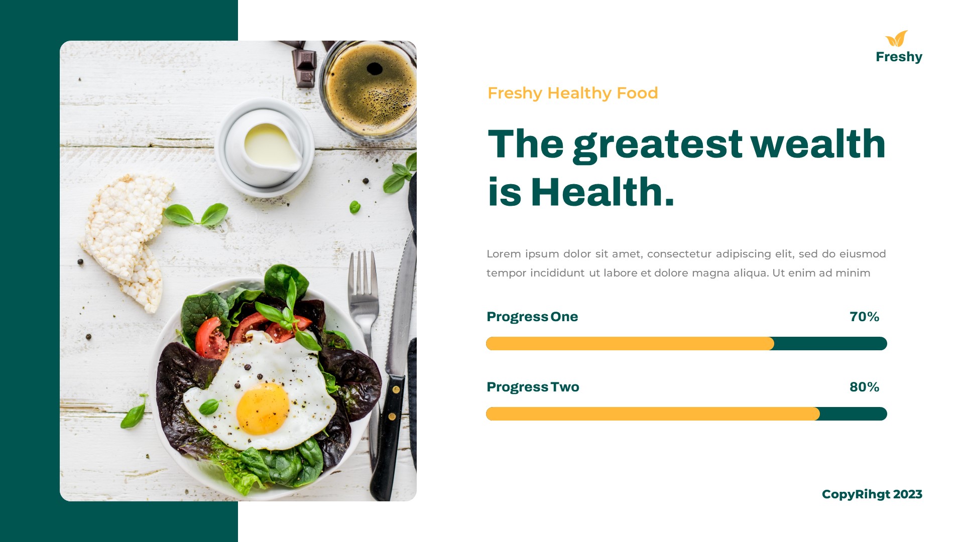 Freshy - Healthy Food Powerpoint Template, Presentation Templates ...