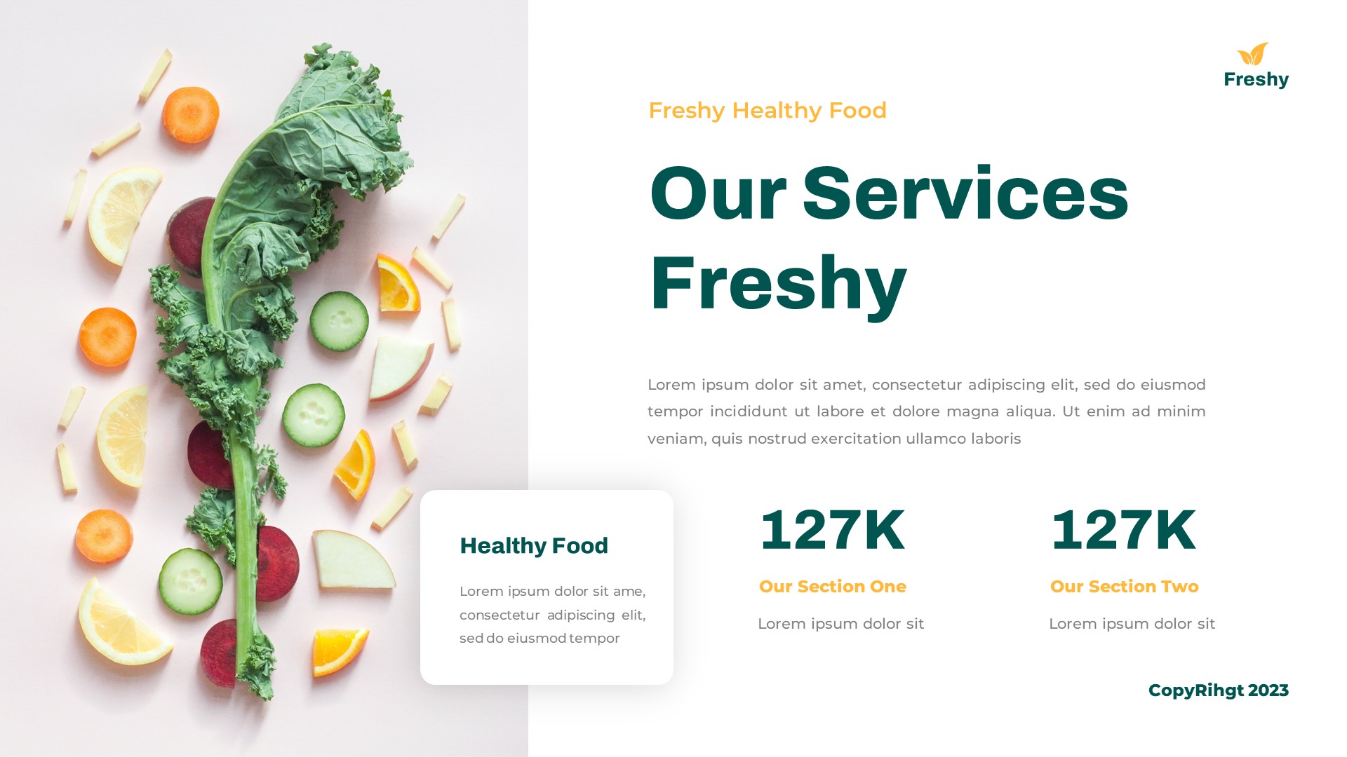 Freshy - Healthy Food Powerpoint Template, Presentation Templates ...