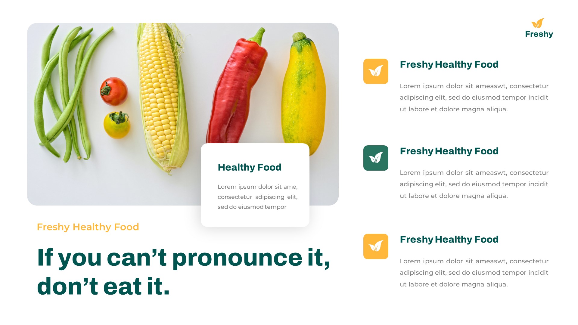 Freshy - Healthy Food Powerpoint Template, Presentation Templates ...