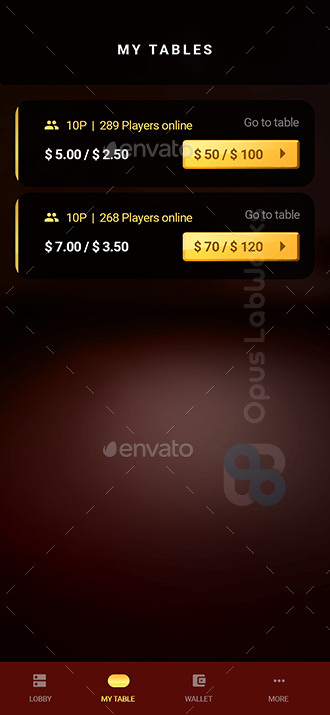 Poker Game UI | Online Poker UI Kit | Online Card Game App UI Kit ...