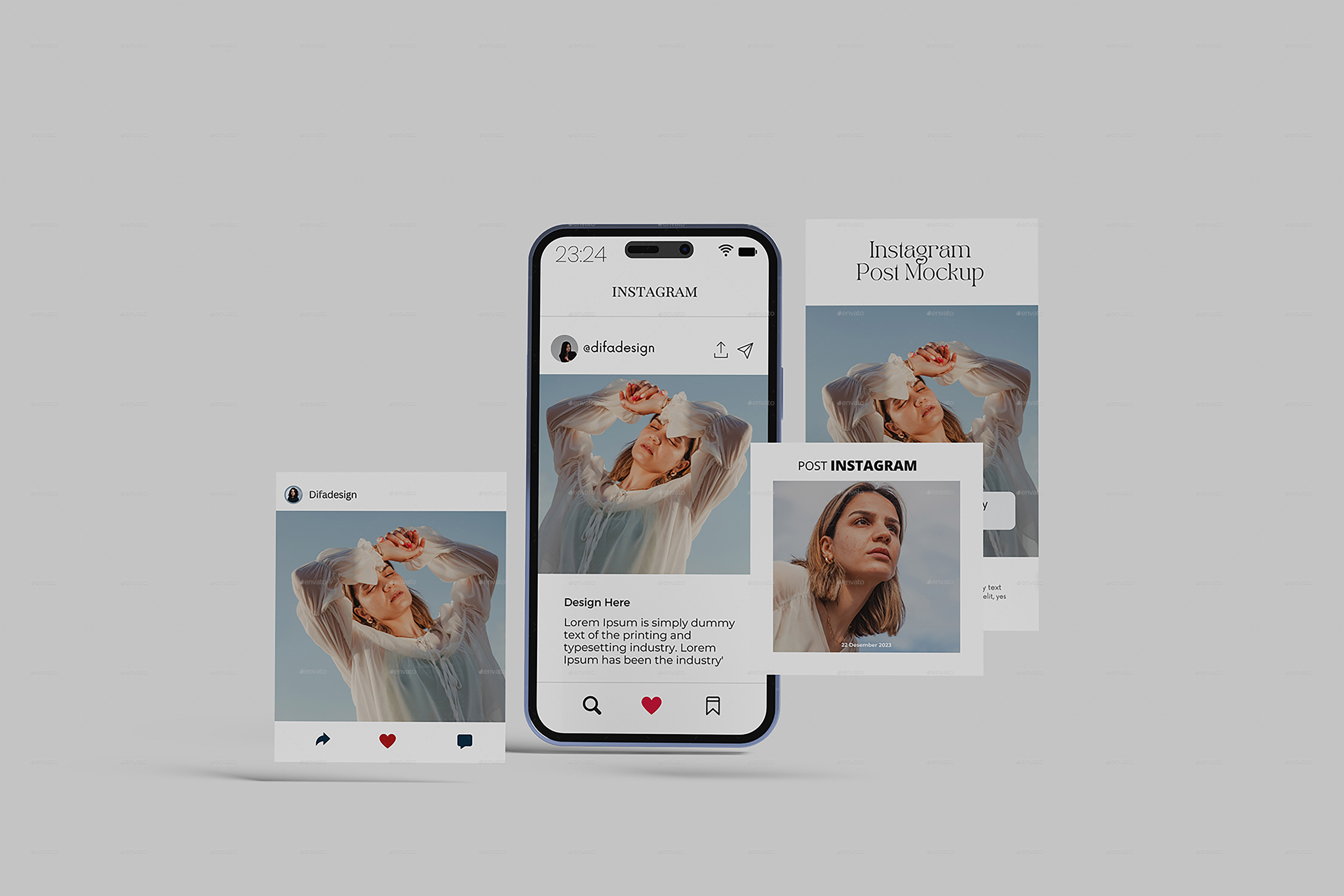 Instagram Post Mockup, Graphics | GraphicRiver