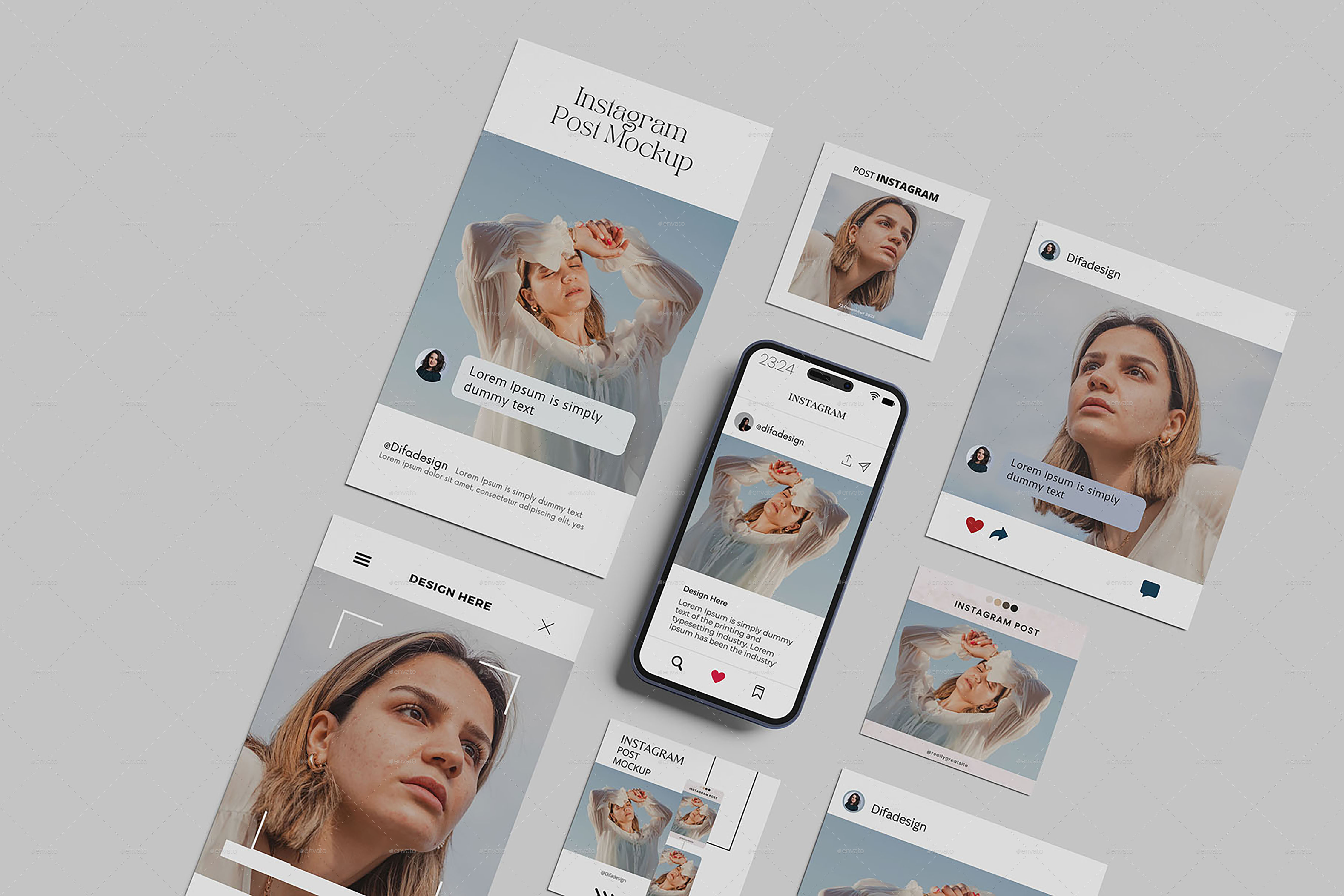 Instagram Post Mockup, Graphics | GraphicRiver