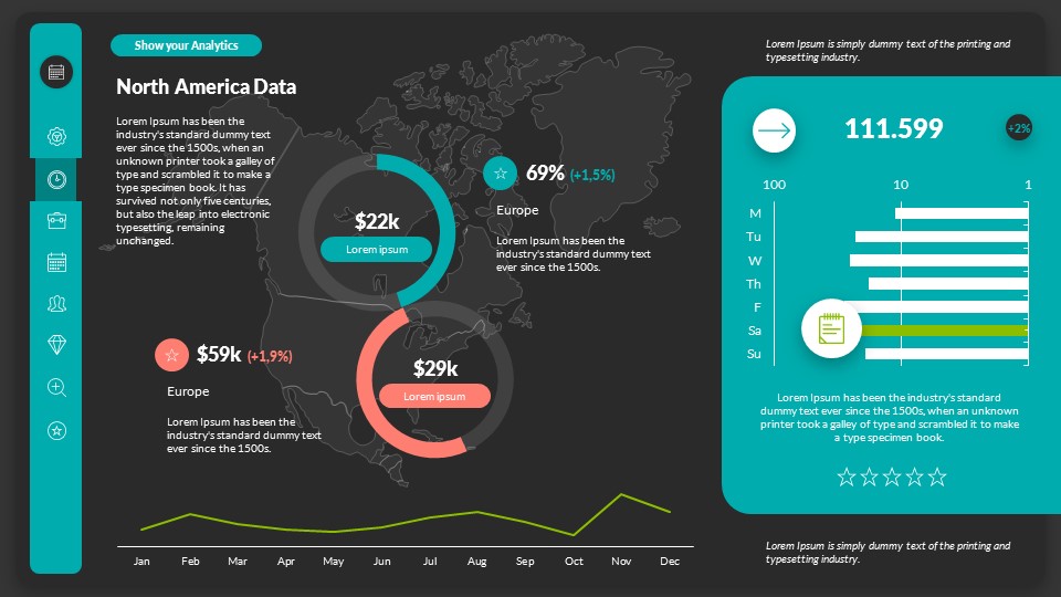 Map Data Dashboards PowerPoint Presentation Template, Presentation ...