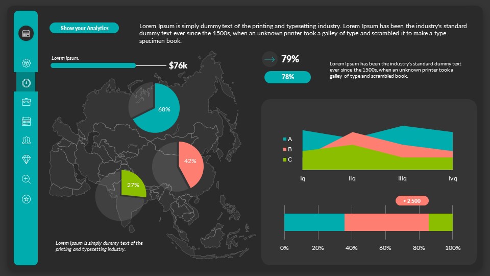 Map Data Dashboards PowerPoint Presentation Template, Presentation ...