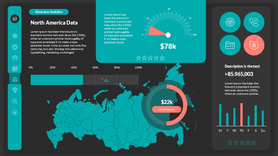 Map Data Dashboards PowerPoint Presentation Template, Presentation ...